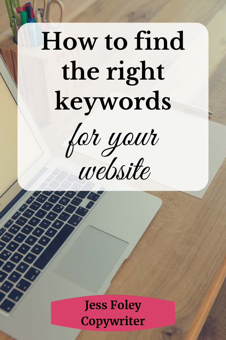 How to find the right keywords for your website ~ Jess Foley - Writer